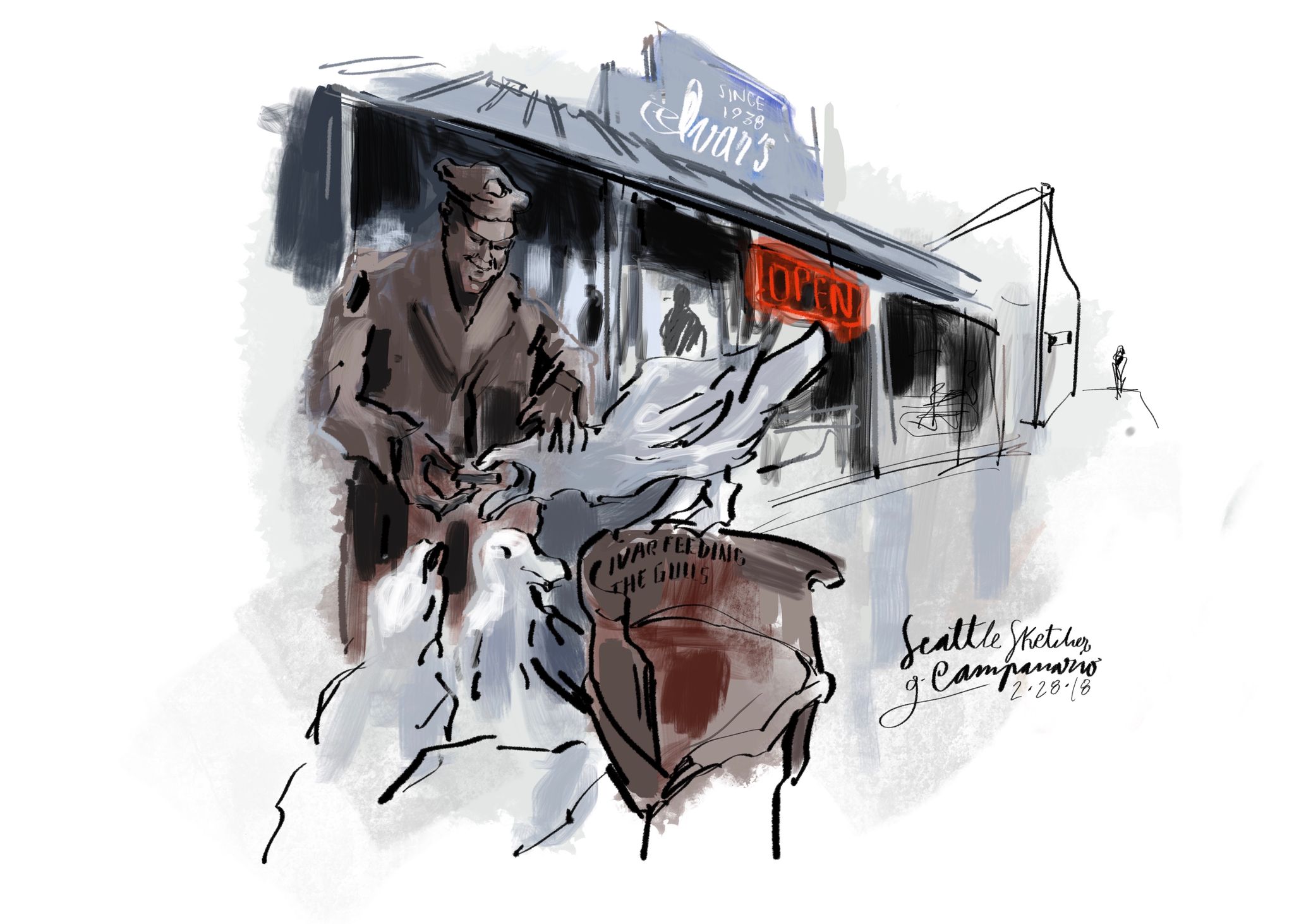 Ivar Haglund was a man of the people — and of the seagulls — in Seattle ...