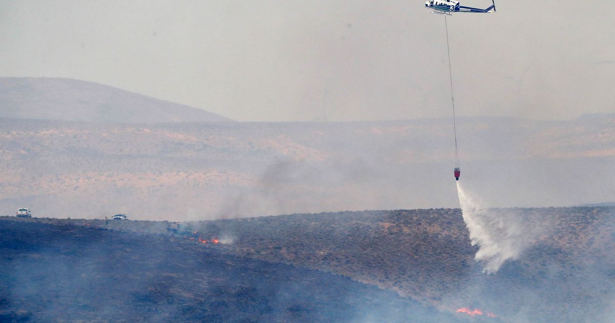 30 homes threatened by wildfire near Vantage | The Seattle Times