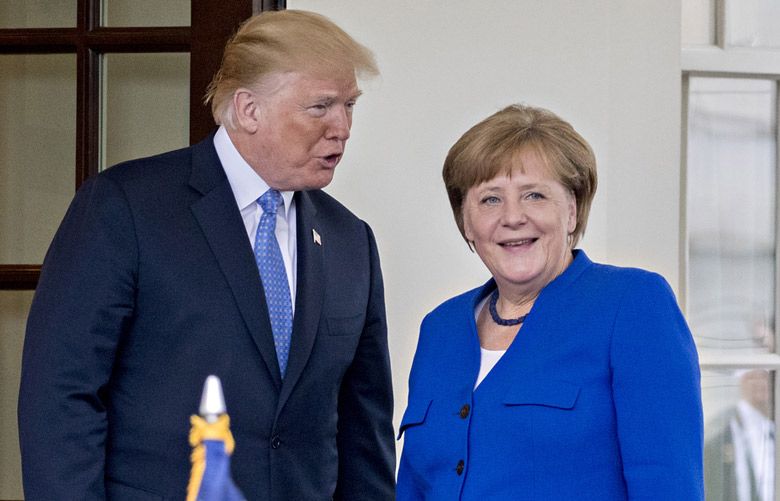 Merkel defies political gravity to face Trump again at NATO | The ...