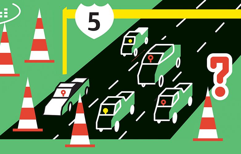 Revive I-5: Why you see traffic barrels blocking a lane even when there ...