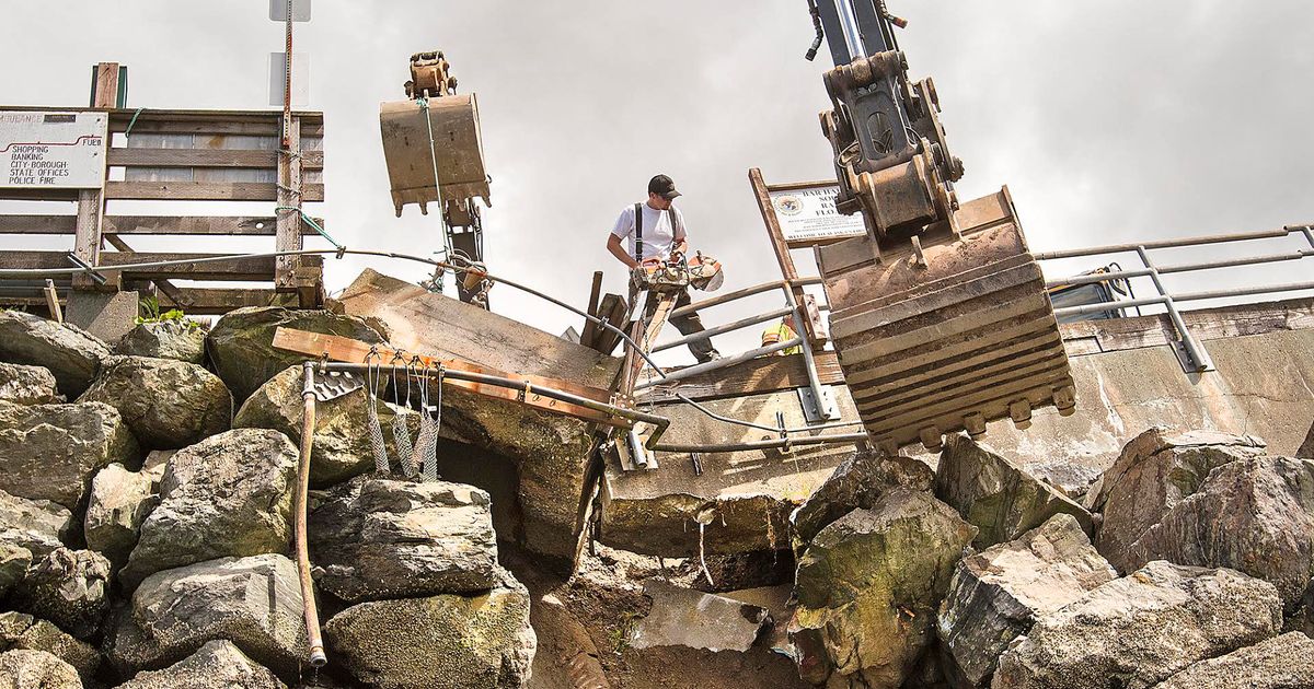 Partial sea wall collapse affects harbor in Alaska city | The Seattle Times