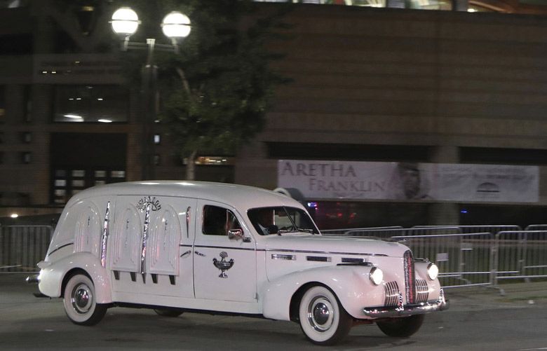 Aretha’s last ride: The vintage hearse that carried Rosa Parks will now ...