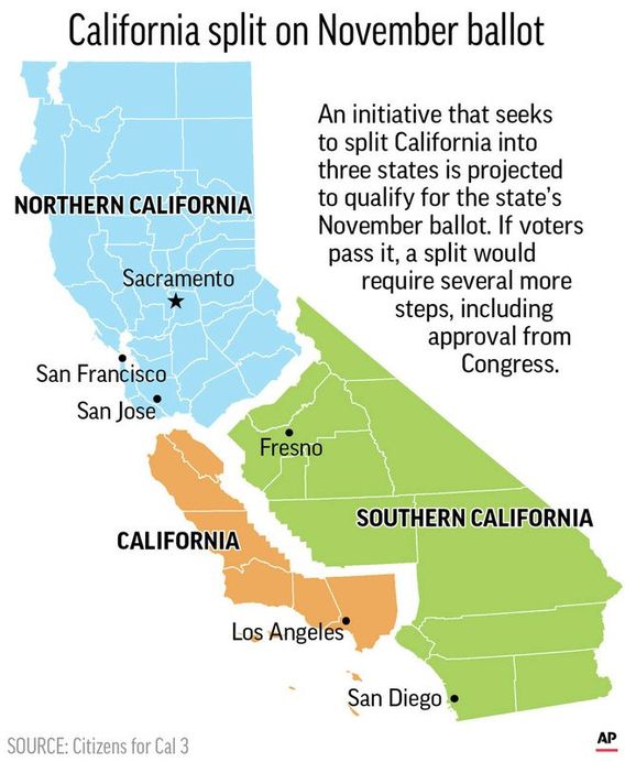 Billionaire drops quest to split California into 3 parts | The Seattle ...