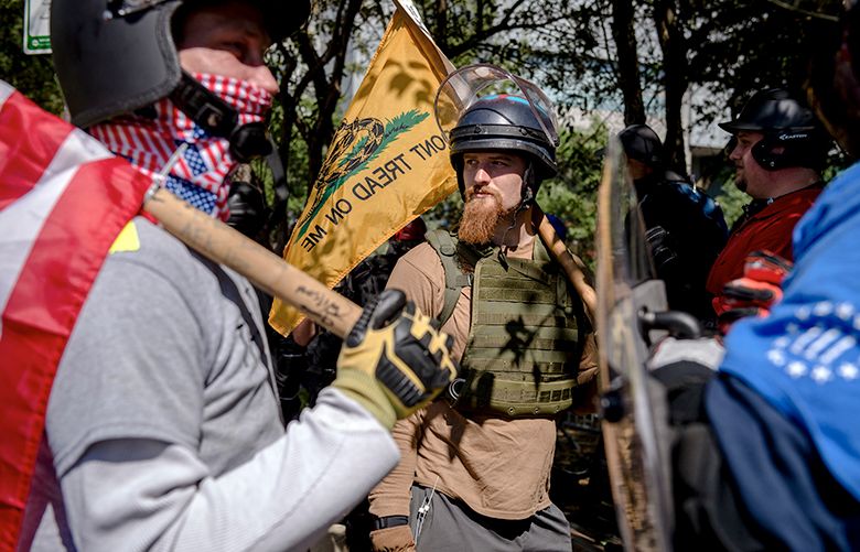 Heavy police presence as Patriot Prayer group rallies in Portland ...