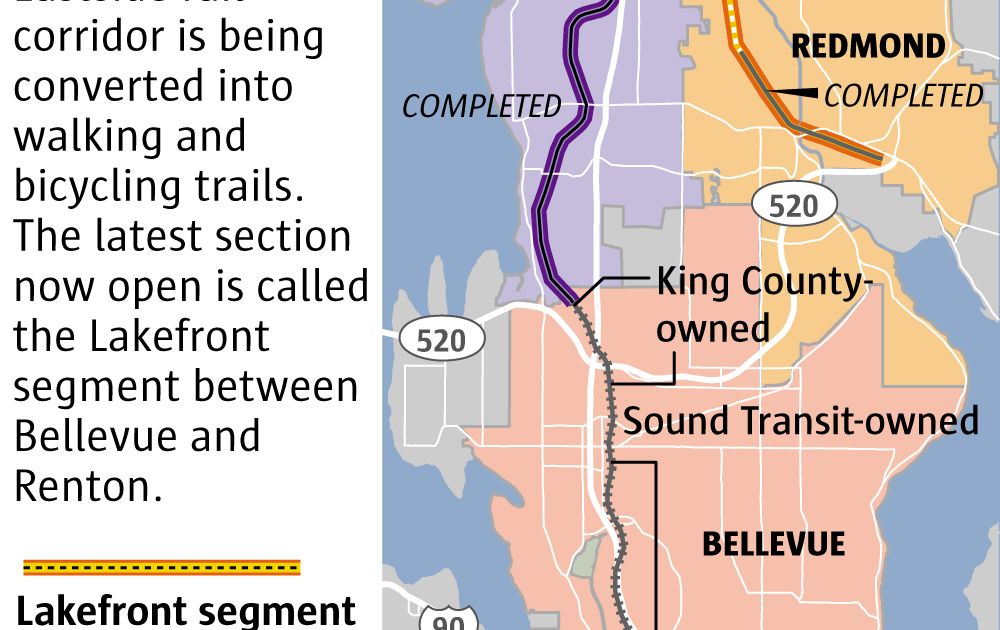 New 4-mile stretch of pedestrian/cyclist trail opens on Eastside rail ...