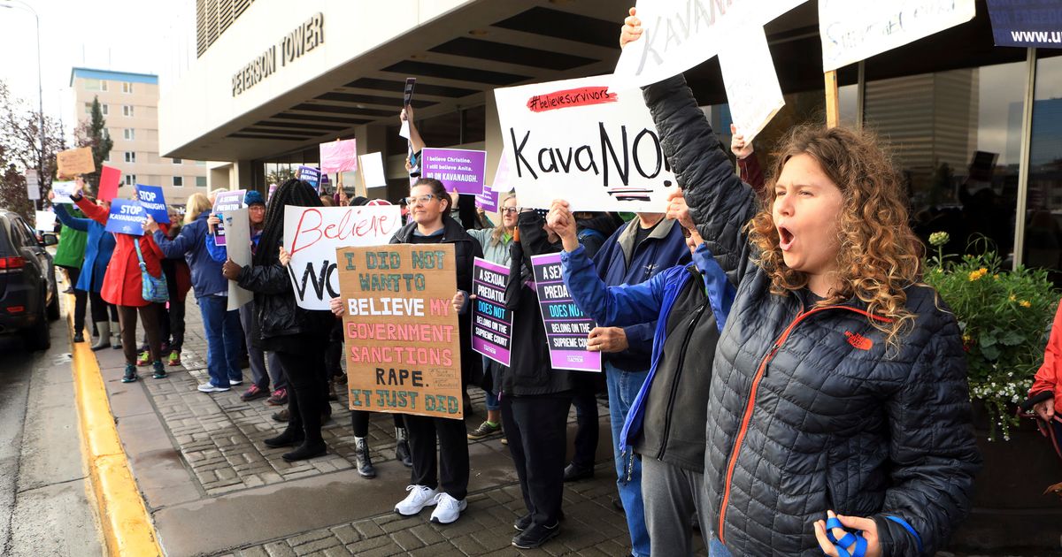 Alaskans protest Kavanaugh nomination, urge no vote | The Seattle Times