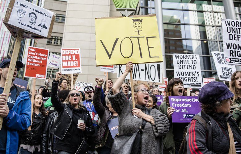 Photos: Protesters rally against Kavanaugh confirmation vote in ...