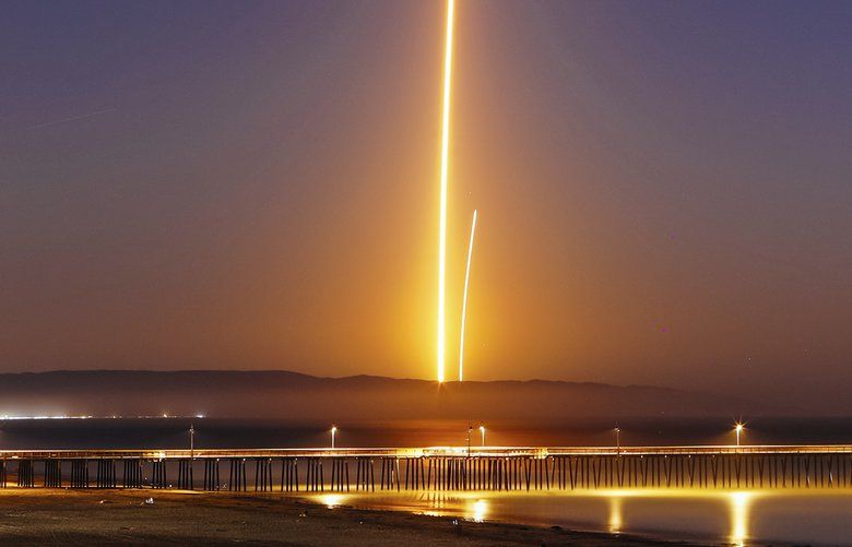 SpaceX satellite launch lights up night sky, social media | The Seattle ...