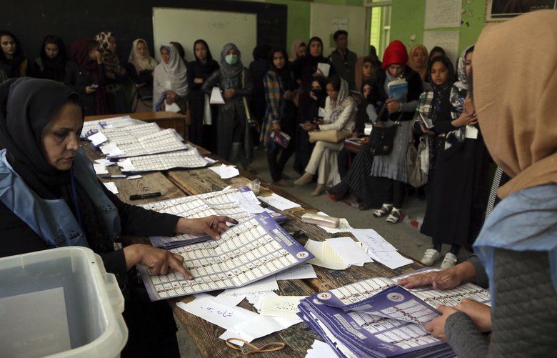 Vote count begins after chaotic Afghan elections | The Seattle Times
