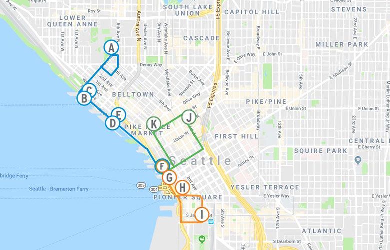 Waterfront shuttle buses extended through summer 2019 | The Seattle Times