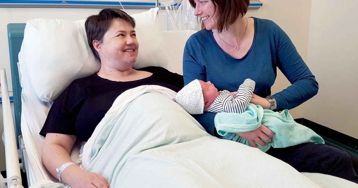 Scottish Conservative leader gives birth to baby boy | The Seattle Times