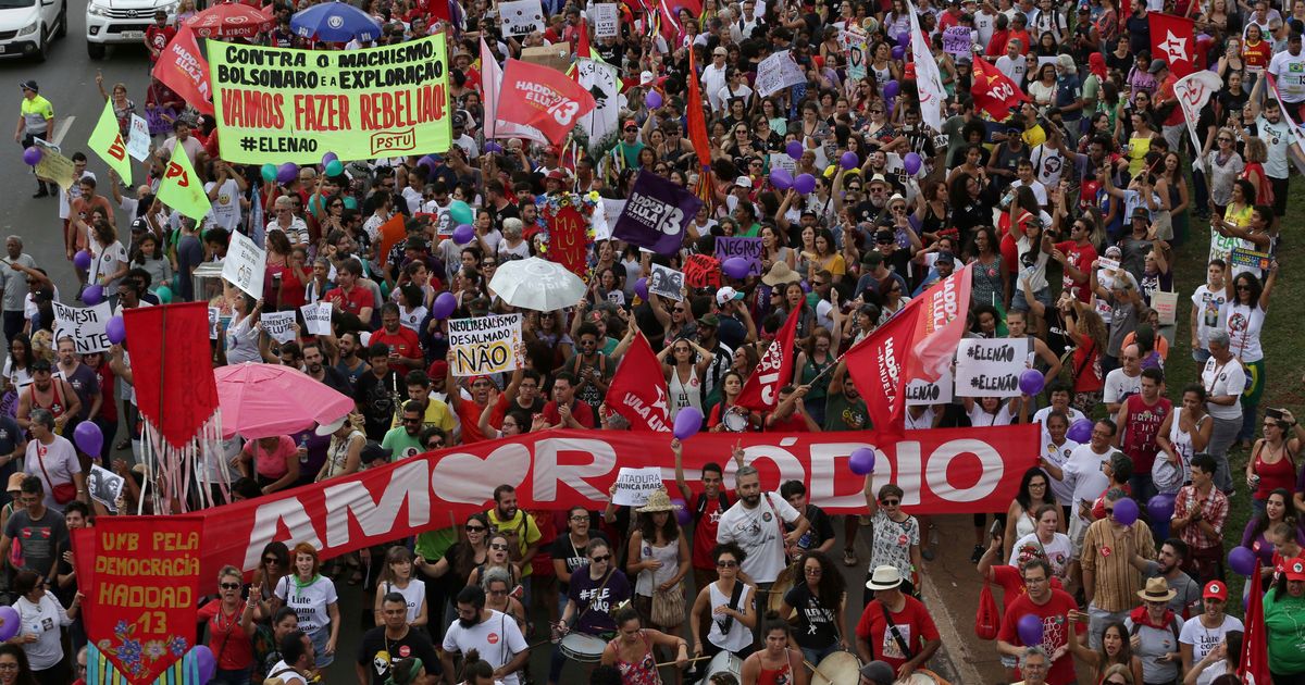 Thousands rally against leading, far-right Brazil candidate | The ... Thousands rally against leading, far-right Brazil candidate | The ...
