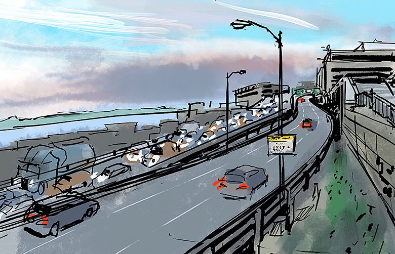 Take a few last looks at the Alaskan Way Viaduct, through Seattle ...