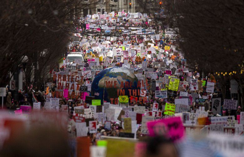 Seattle Womxn’s March draws thousands, but turnout more modest than in ...