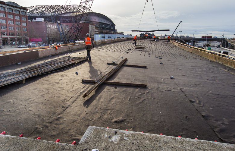 Photos: Deck building moves rapidly at new Sodo tunnel interchange ...
