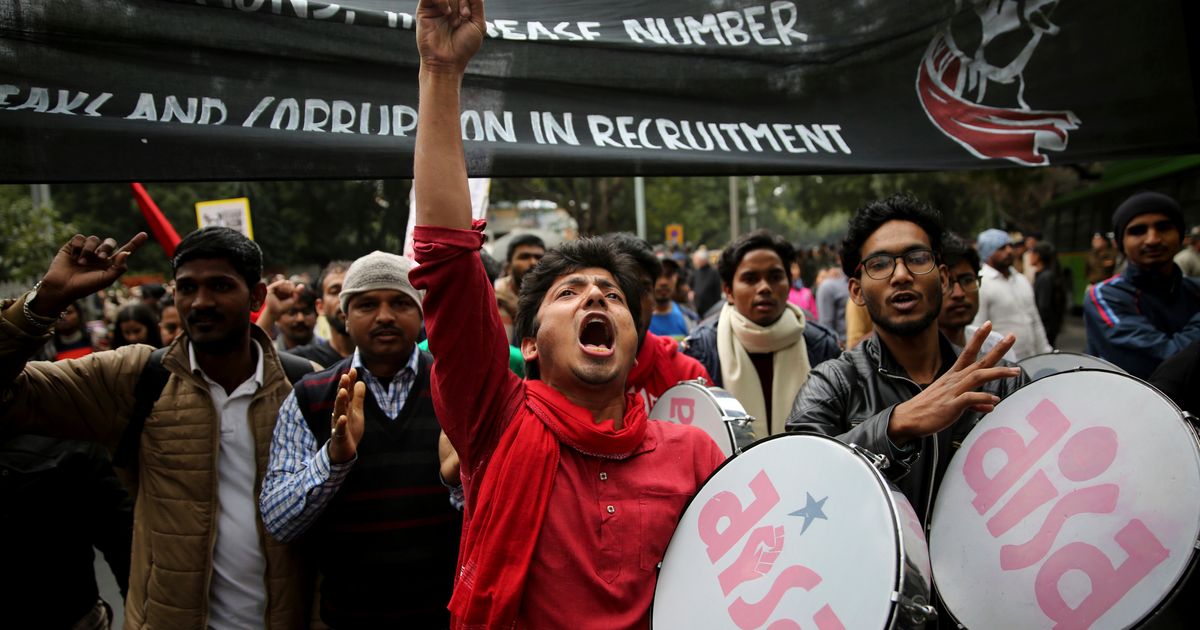 Jobless youth march to protest Indian ‘unemployment crisis’ | The ...