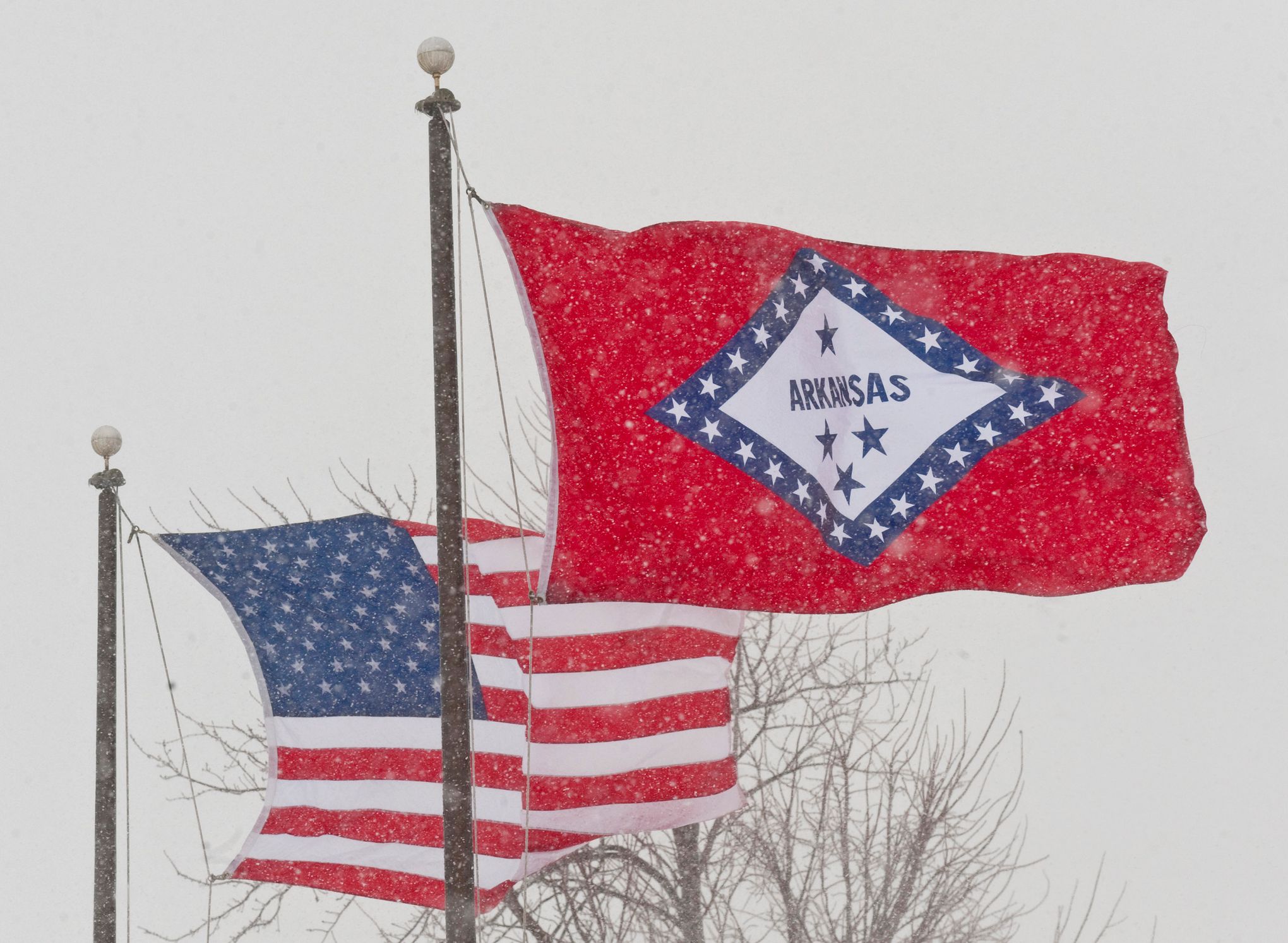 Arkansas Flag And Confederate Flag Gravestone And Confederate Flag,