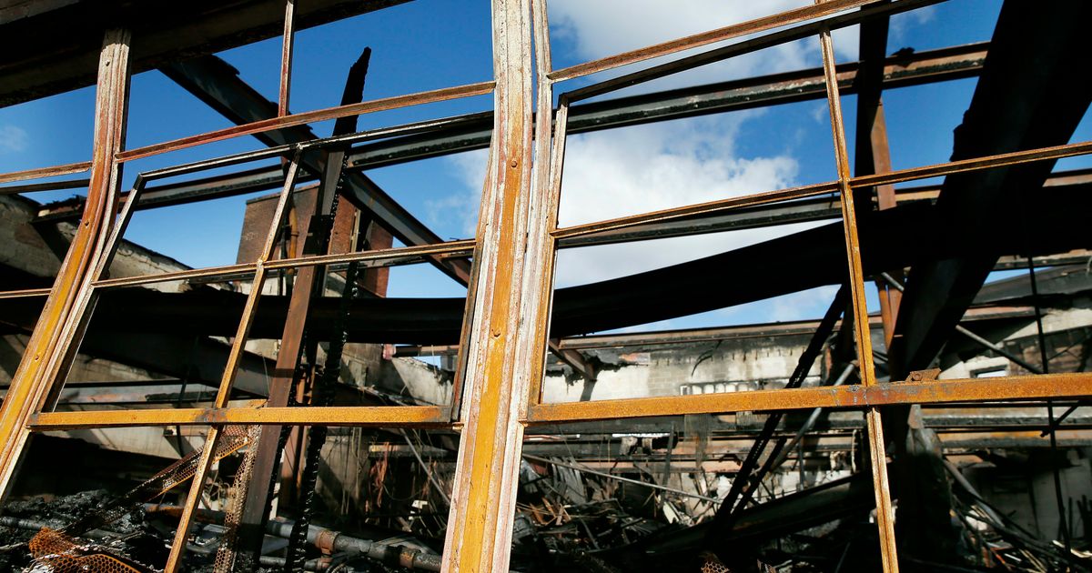 Massive fire at casket company under control, 5 hurt | The Seattle Times