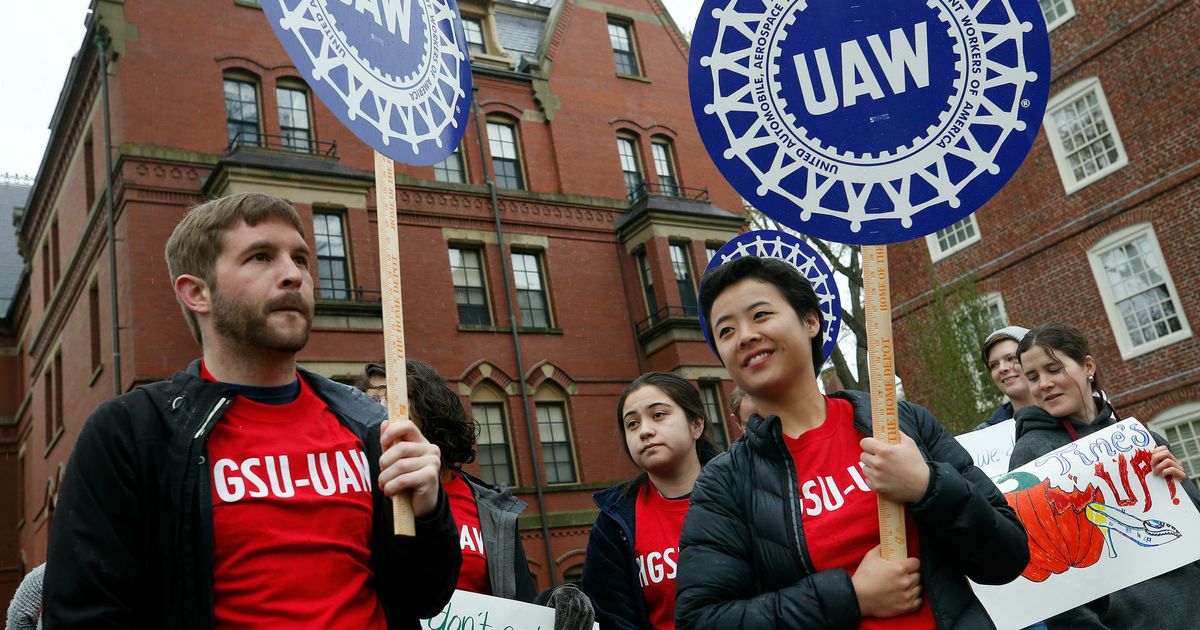Harvard grad student union stages sit-in over labor dispute | The ...