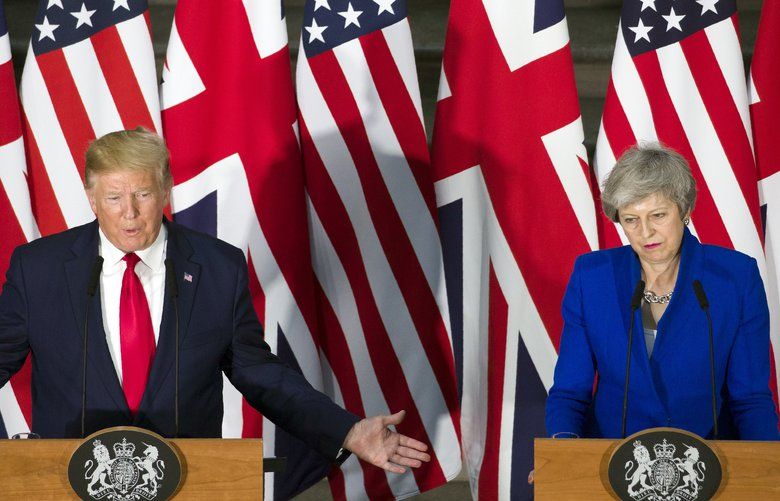 Trump eases up, makes nice with May before she steps down | The Seattle ...