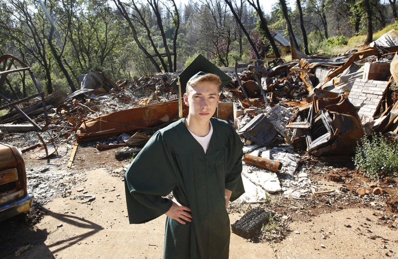 From fire and ash to caps, gowns: Graduation in burned town | The ...