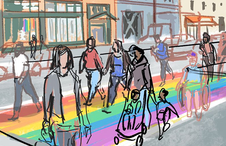 It’s Pride month, but Seattle’s rainbow-flag crosswalks signal ...