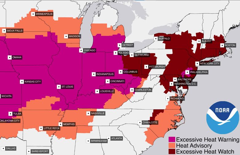 US heat wave just warming up for long and scorching weekend | The ...