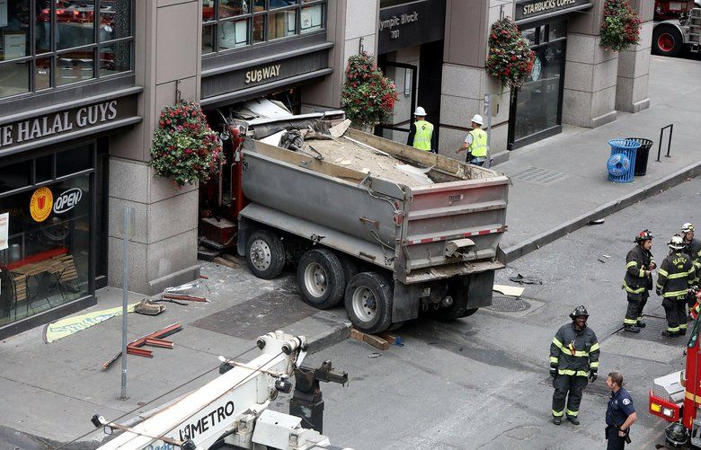 Dump truck crashes into Subway sandwich shop in Seattle’s Pioneer ...