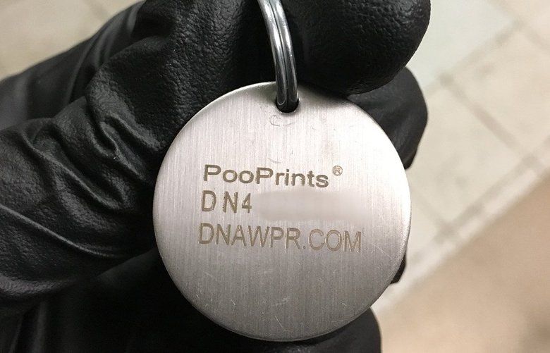Police credit poop-tracking dog tag with getting lost purse, belongings ...