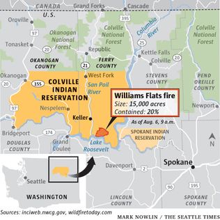 Weather, steep slopes challenge firefighters battling blaze that’s ...