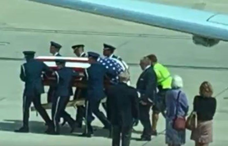 An airport fell silent as a Vietnam airman’s remains finally came home ...