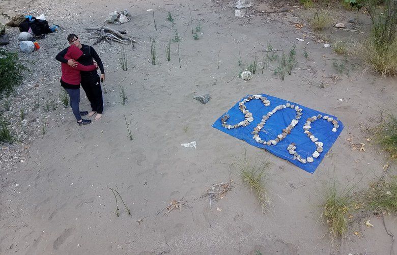 Trapped at a waterfall, they sent an SOS message in a water bottle and ...