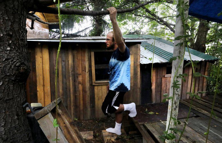 He built a beautiful cabin in one of Seattle’s biggest homeless ...
