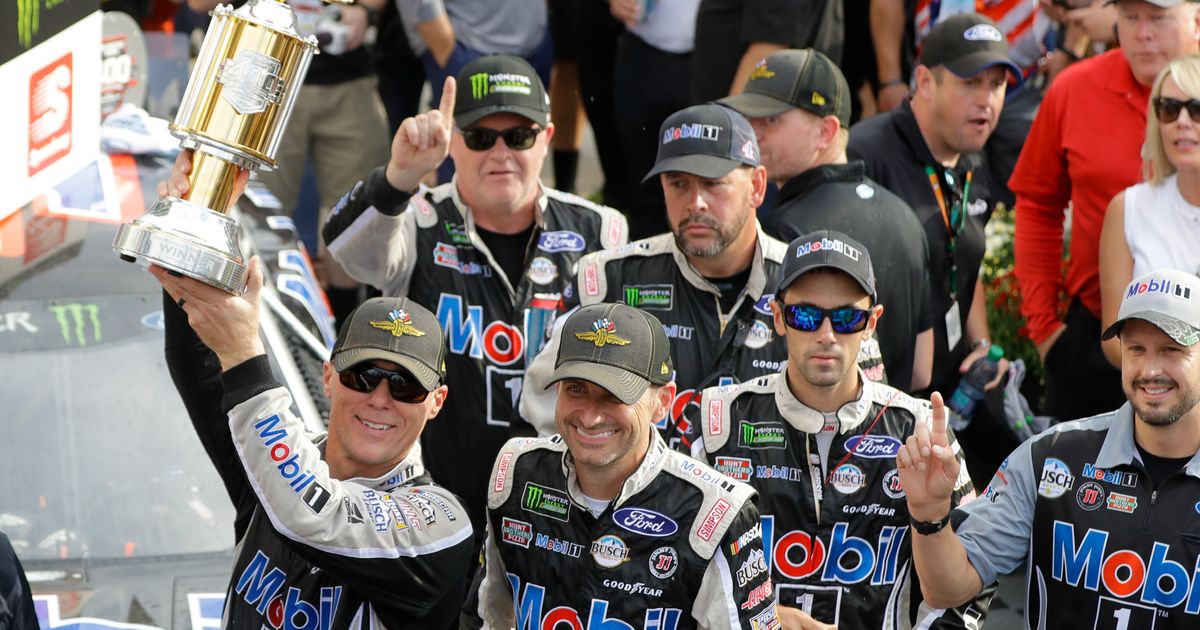 Johnson’s playoff run ends as Harvick captures 2nd Brickyard | The ...