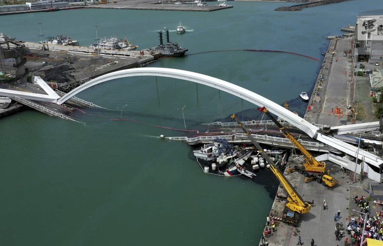 At least 2 killed in bridge collapse after Taiwan typhoon | The Seattle ...