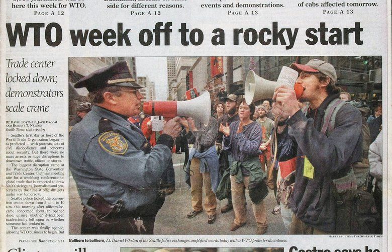 How The Seattle Times covered the WTO Seattle protests: Front pages ...