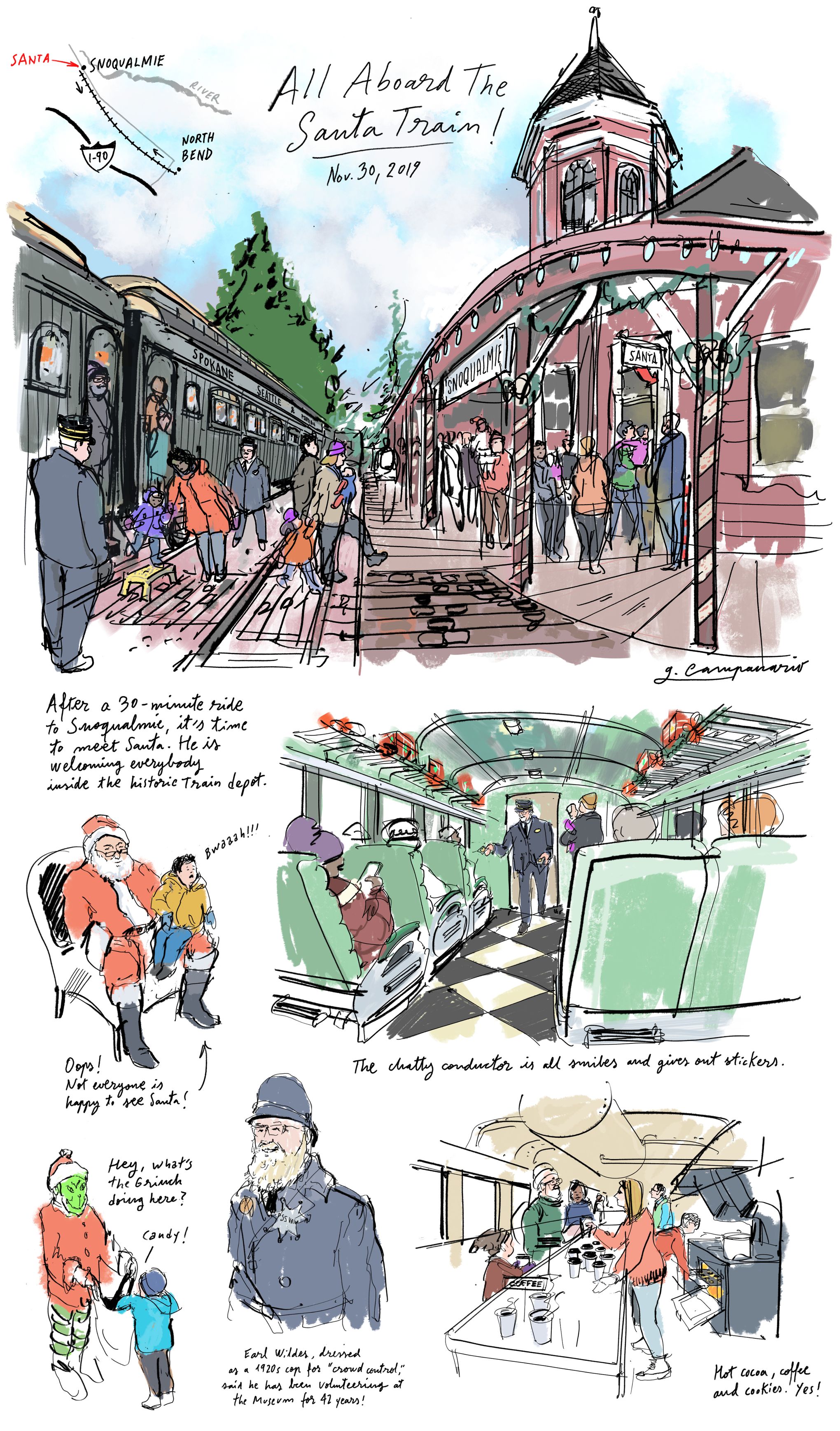 All aboard! The Northwest Railway Museum’s Santa Train celebrates its ...