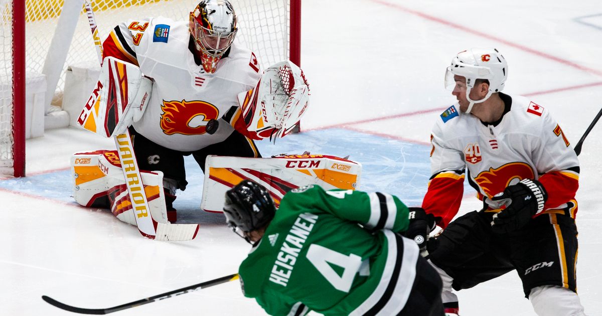 Flames score 3 power-play goals in 5-1 win over Stars | The Seattle Times