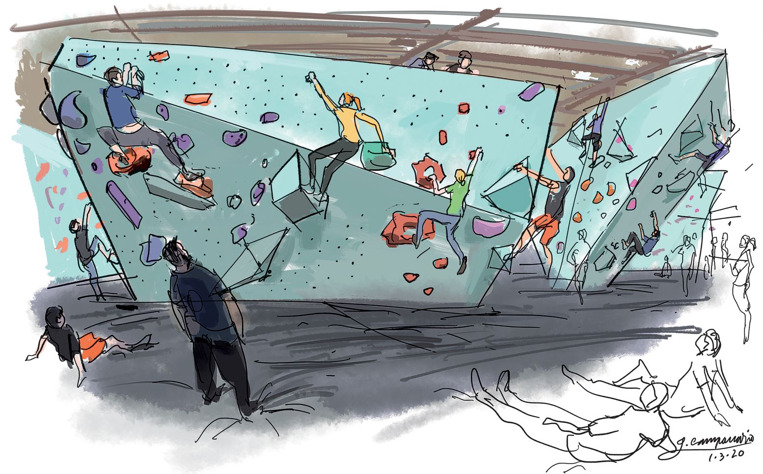 Ditch the cold and hop on an indoor climbing wall at Seattle Bouldering ...