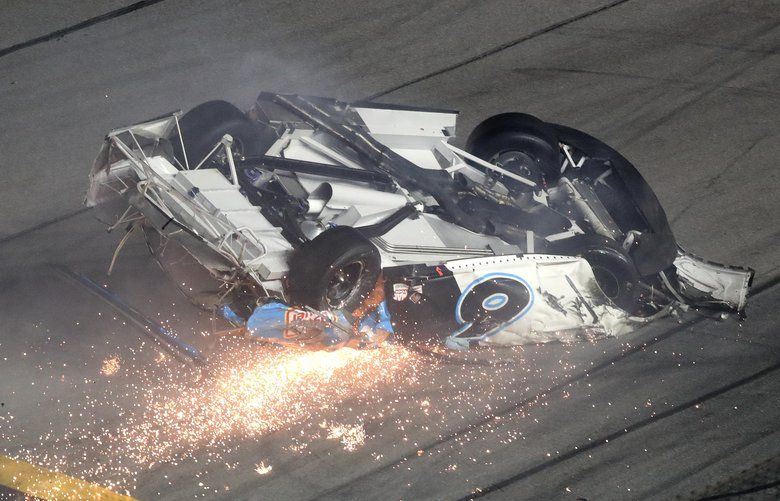 Ryan Newman’s fiery crash overshadows Denny Hamlin’s victory in Daytona ...