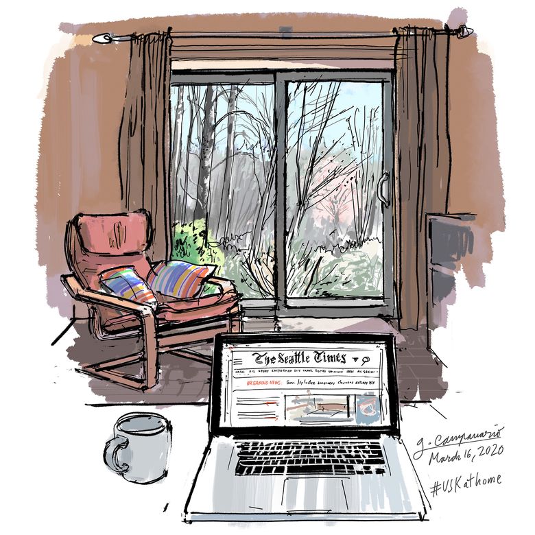 Sketches inspired by coronavirus quarantine creativity indoors | The ...