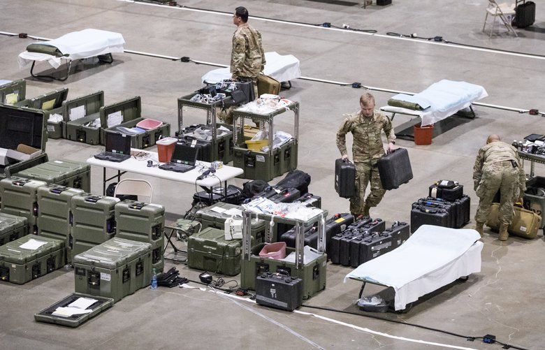 A look inside the Army field hospital at CenturyLink Field, designed to ...