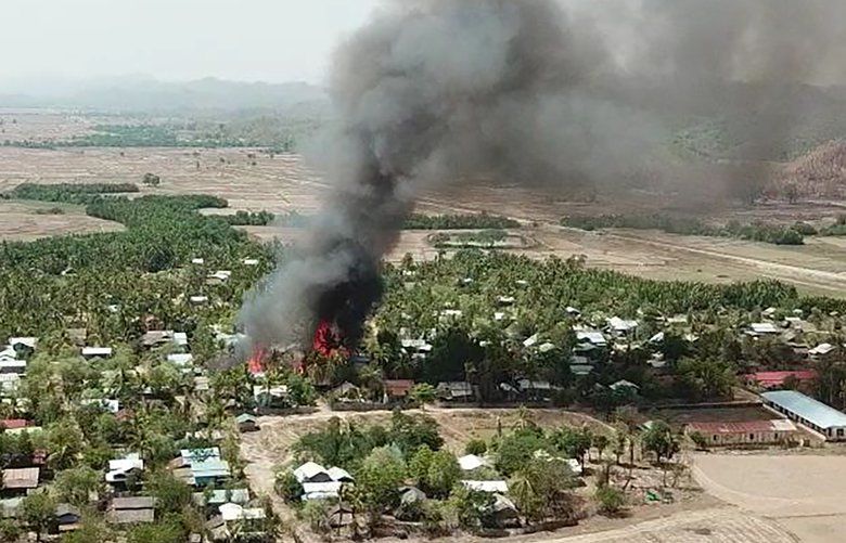 Rights group: Satellite images show Myanmar village burning | The ...