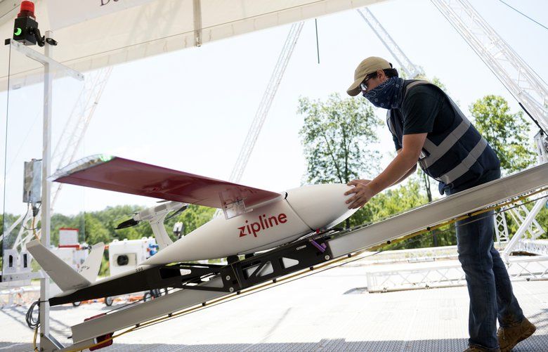 In pandemic, using drones to drop medical supplies from sky | The ...