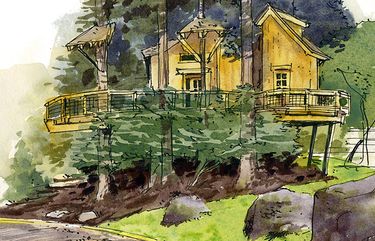 Microsoft’s treehouse workspaces hold the fort until employees return ...