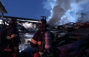 Fire officials investigating cause of blaze in Kent wrecking yard | The ...