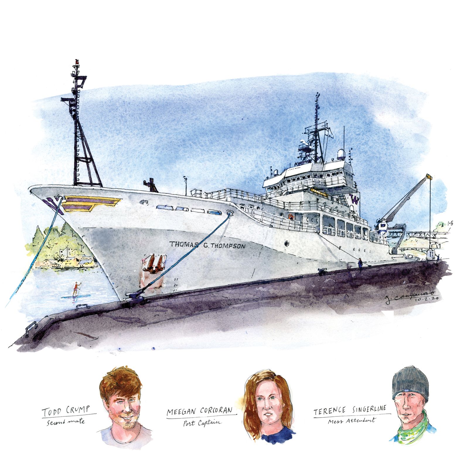 Between global voyages, this oceanographic research ship docks at ...