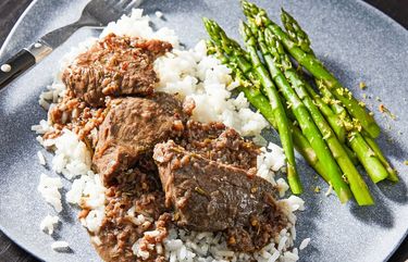 Satisfy your craving for rice and gravy with this one-pan steak dish ...