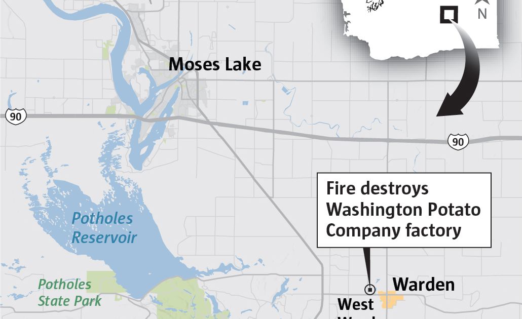 Grant County residents evacuated for fire at a potato factory | The ...