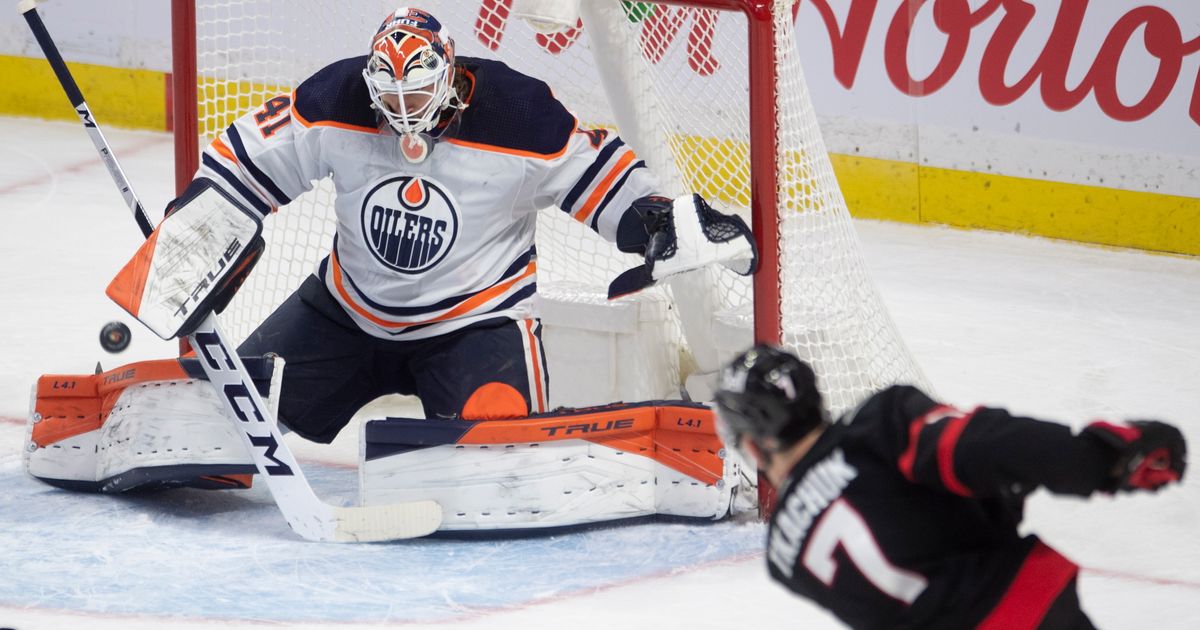 Smith records 27 saves in season debut, Oilers top Sens 3-1 | The ...